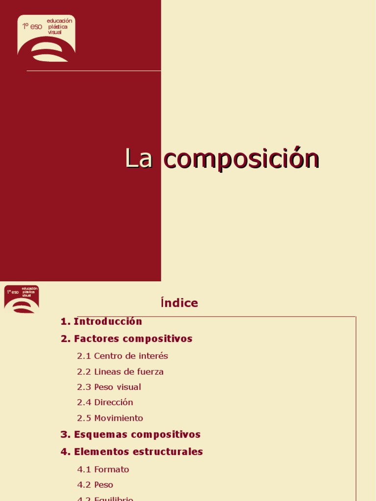 La Composicion | PDF | Composición (artes visuales) | Medios de arte