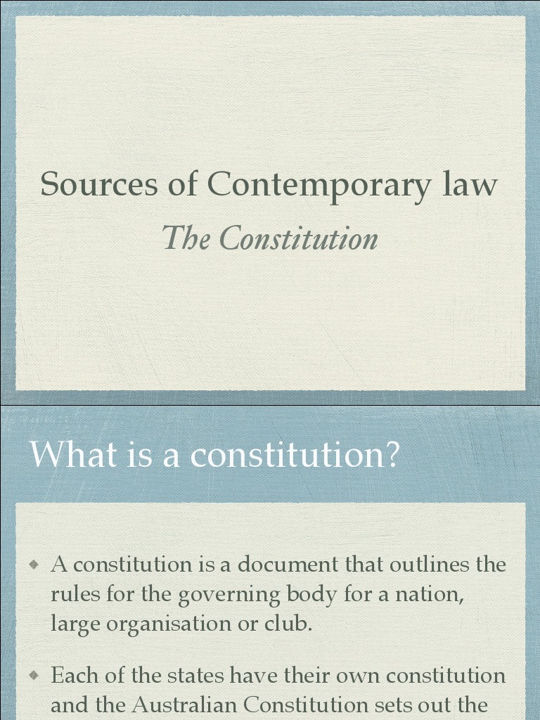 Lesson 15 - The Constitution | PDF | Government Of Australia ...
