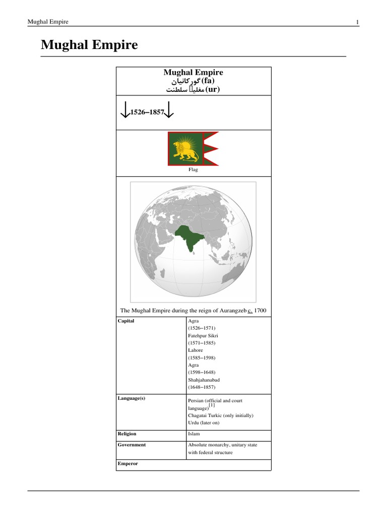 Mugal | PDF | Mughal Empire | Timurid Dynasty