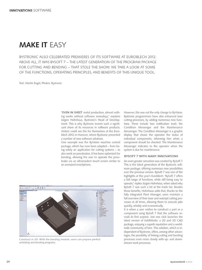 BySoft 7: Revolutionizing Metalwork | PDF | Sheet Metal | Computer ...