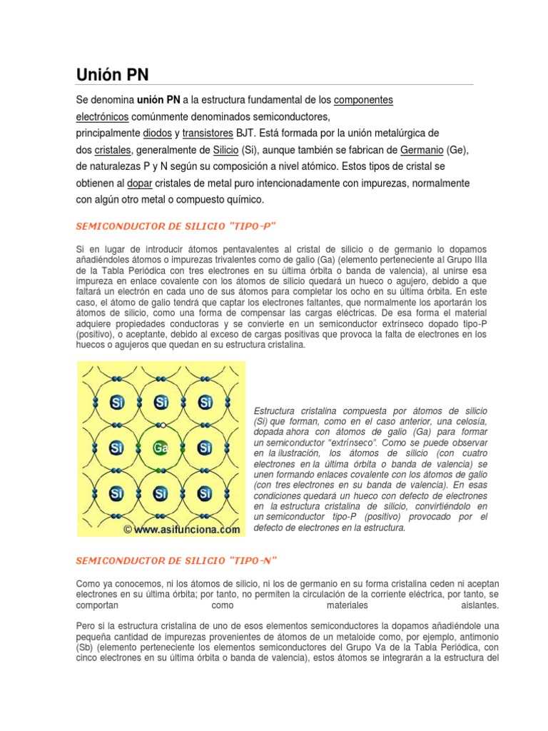 Unión PN | Semiconductores | Unión P – N