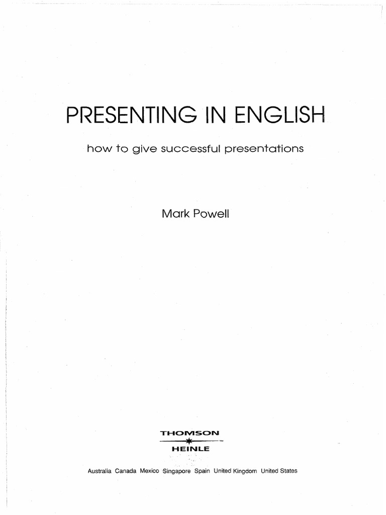 Effective English Presentation Techniques | PDF | English Language