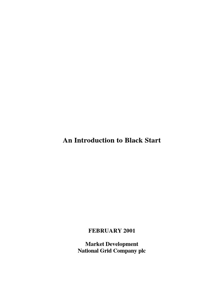 Black Start Capability Provides Critical Grid Restart | PDF