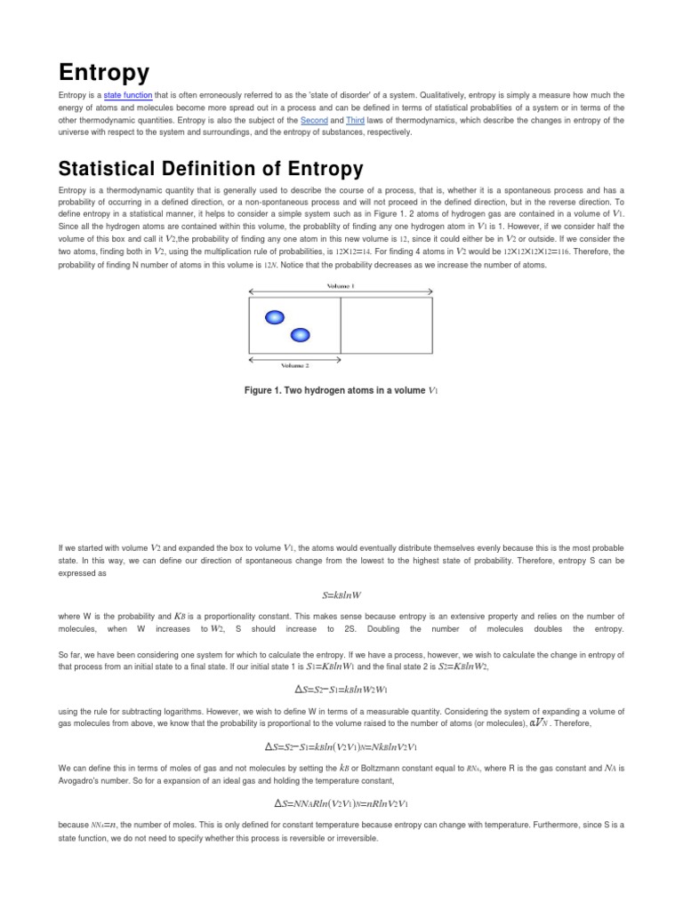 Entropy, Gibbs Energy | PDF | Entropy | Temperature