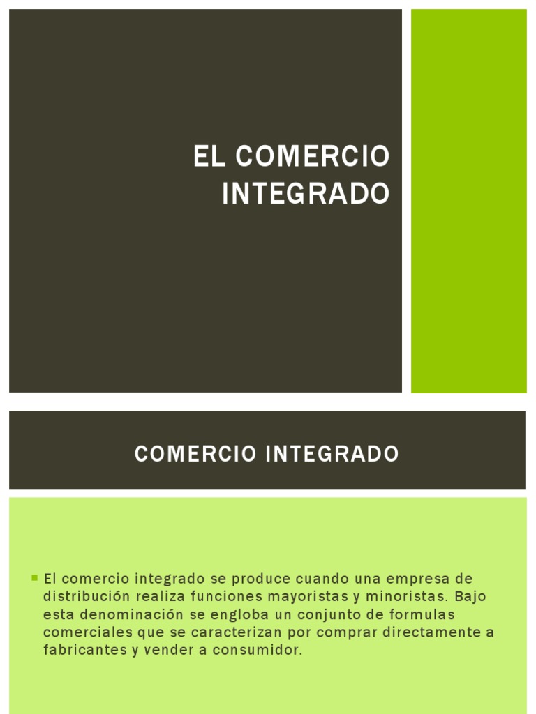 Comercio Integrado: Tipos y Estrategias | PDF | Grandes almacenes ...