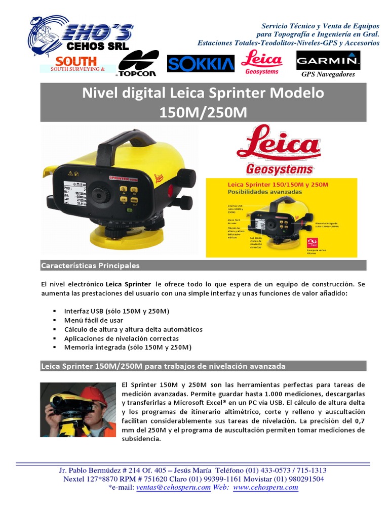 Esp. Tec. Nivel Sprinter 150M - 250M PDF | PDF | Sistema de ...