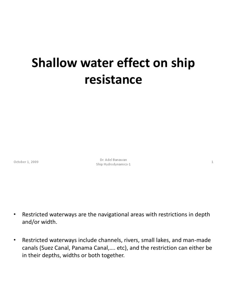 Shallow Water Effect On Ship Resistance | PDF | Physical Phenomena ...