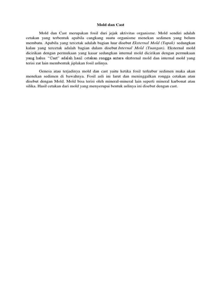 Artikel Mold Dan Cast | PDF