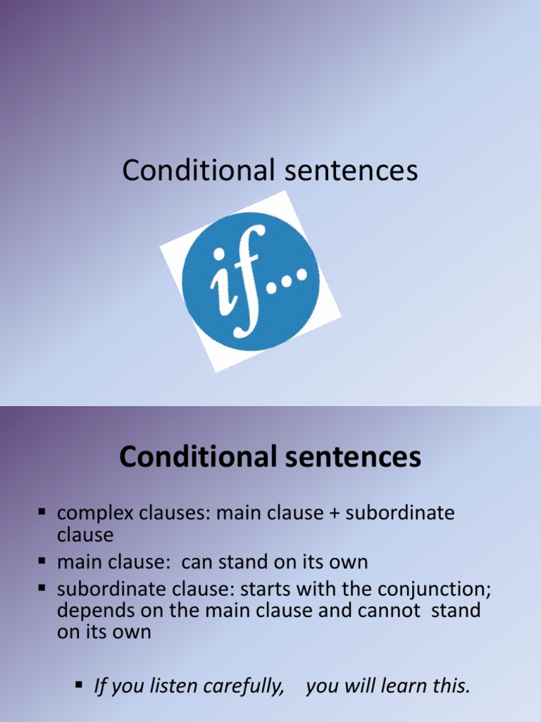 Understanding Conditional Sentences and the Subjunctive Mood | PDF | Sentence (Linguistics ...