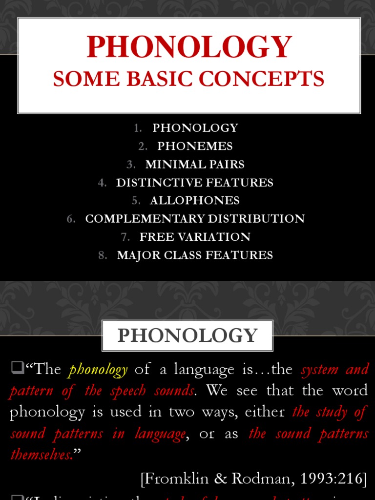 Session 4 - Phonology and Some Basic Concepts | PDF | Phoneme | Consonant