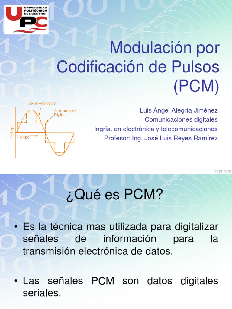 Modulación Por Codificación de Pulsos (PCM) | PDF | Muestreo ...