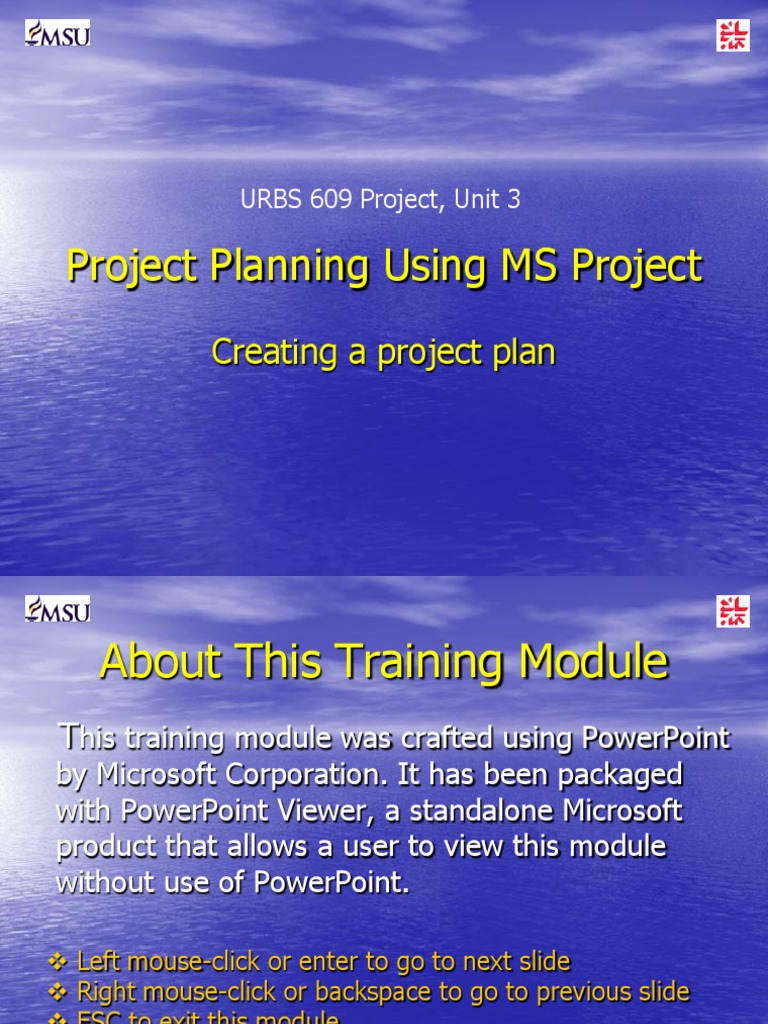 Project Planning Using MS Project: Creating A Project Plan | PDF ...