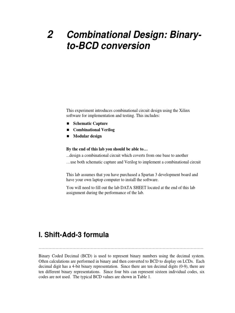 Binary To BCD | PDF | Binary Coded Decimal | Bit