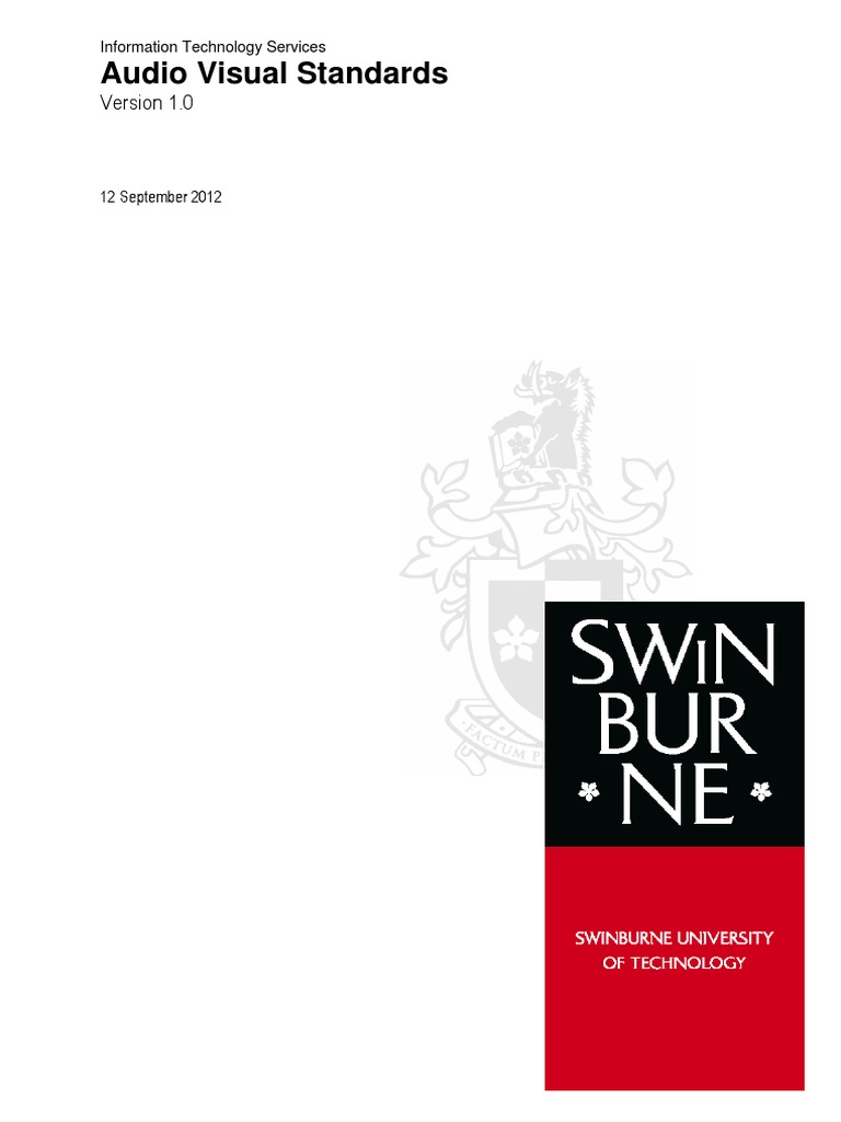 Audio Visual Standards | PDF | Cable | Loudspeaker
