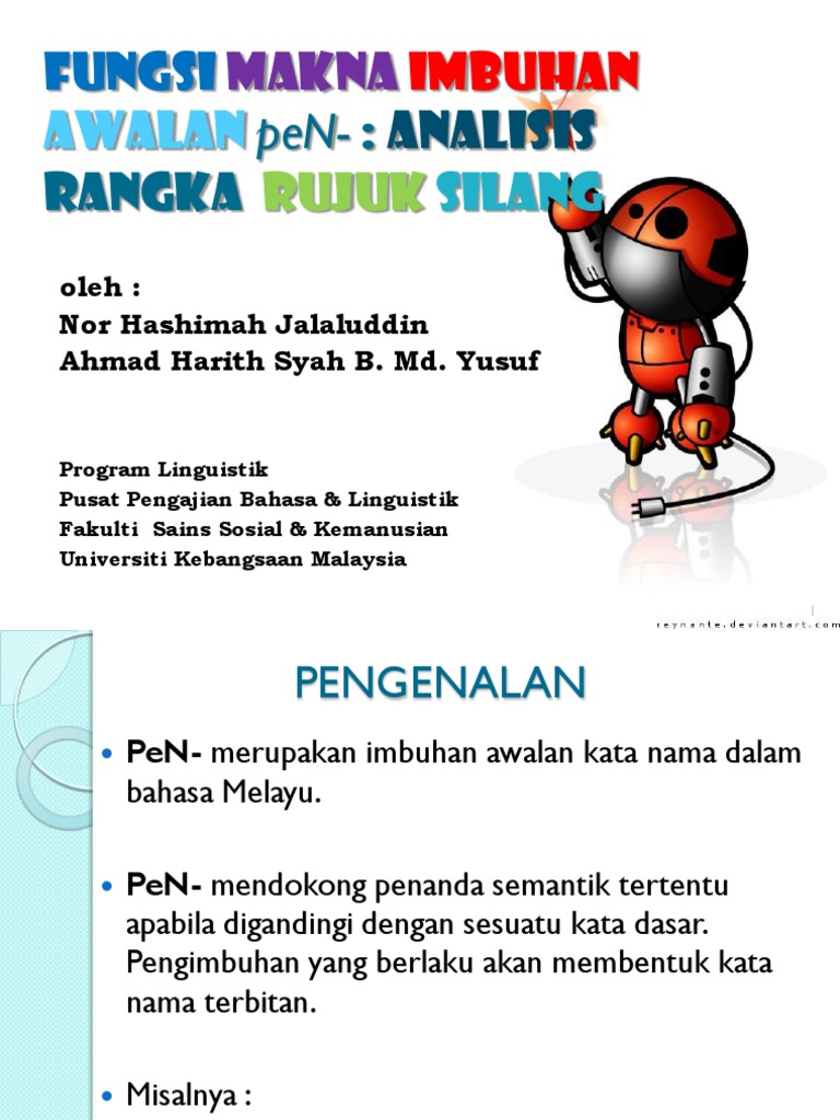 Fungsi Makna Imbuhan PeN - Analisis Rangka Rujuk Silang | PDF