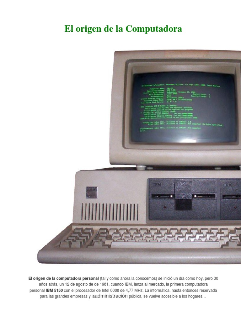 Origen de la Computadora Personal IBM | PDF | Apple Inc. | Computadoras ...