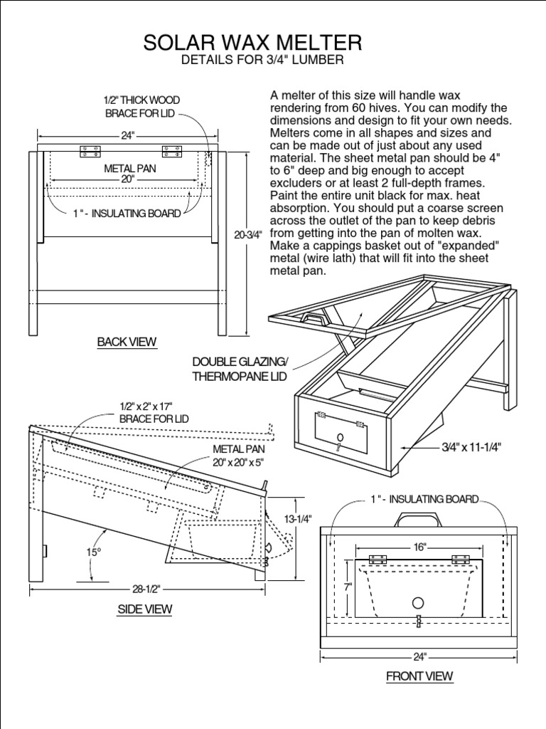 Bee Hive Solar Wax Melter | PDF