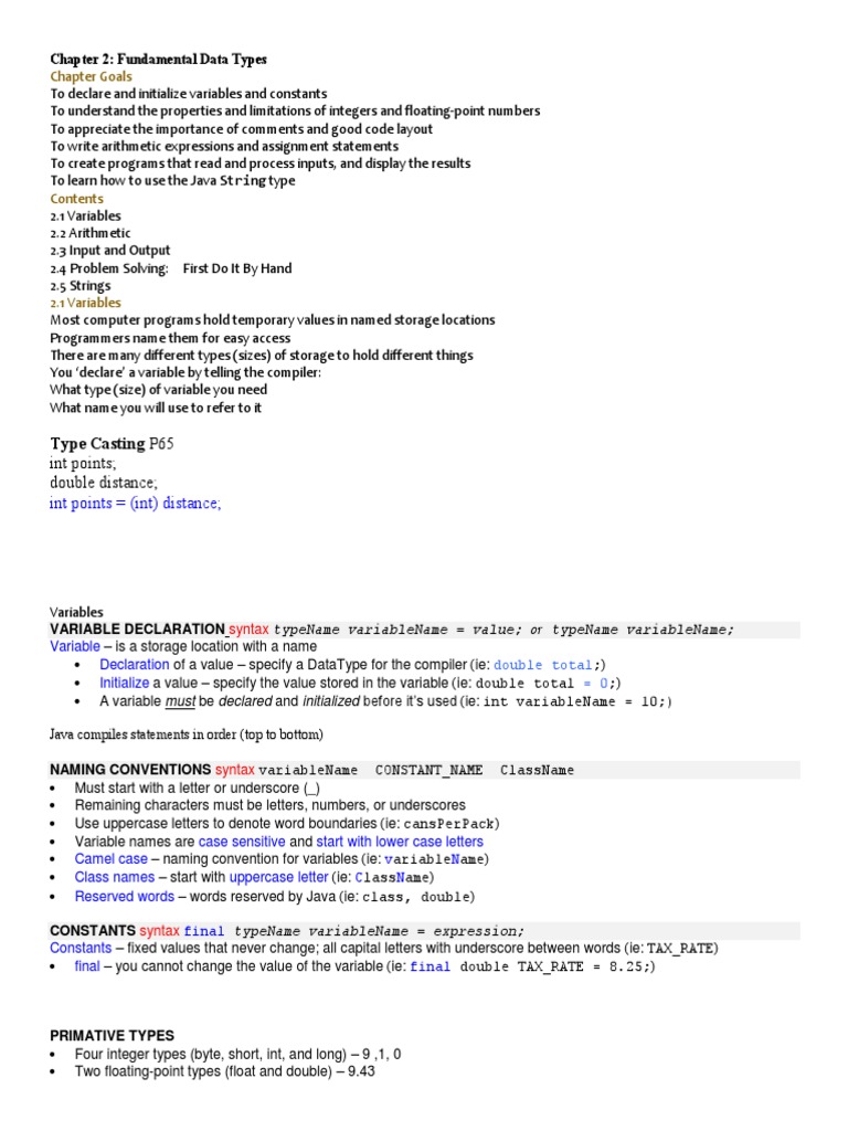 Type Casting P65: Int Points Double Distance | PDF | Variable (Computer ...