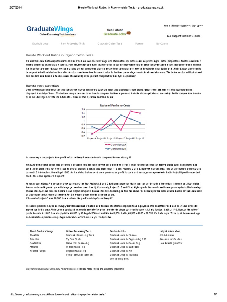 How To Work Out Ratios in Psychometric Tests - Graduatewings - Co ...