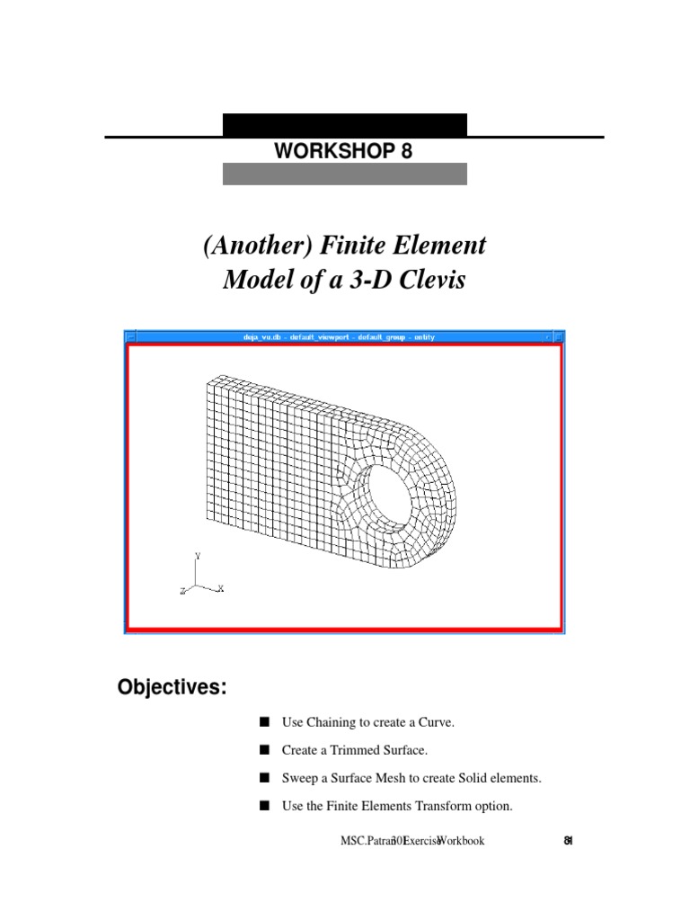 Lesson08 3D FEM Clevis | Download Free PDF | Finite Element Method ...