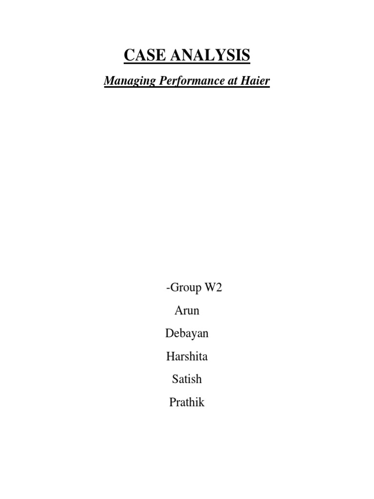 Haier Case Analysis | PDF | Motivation | Motivational