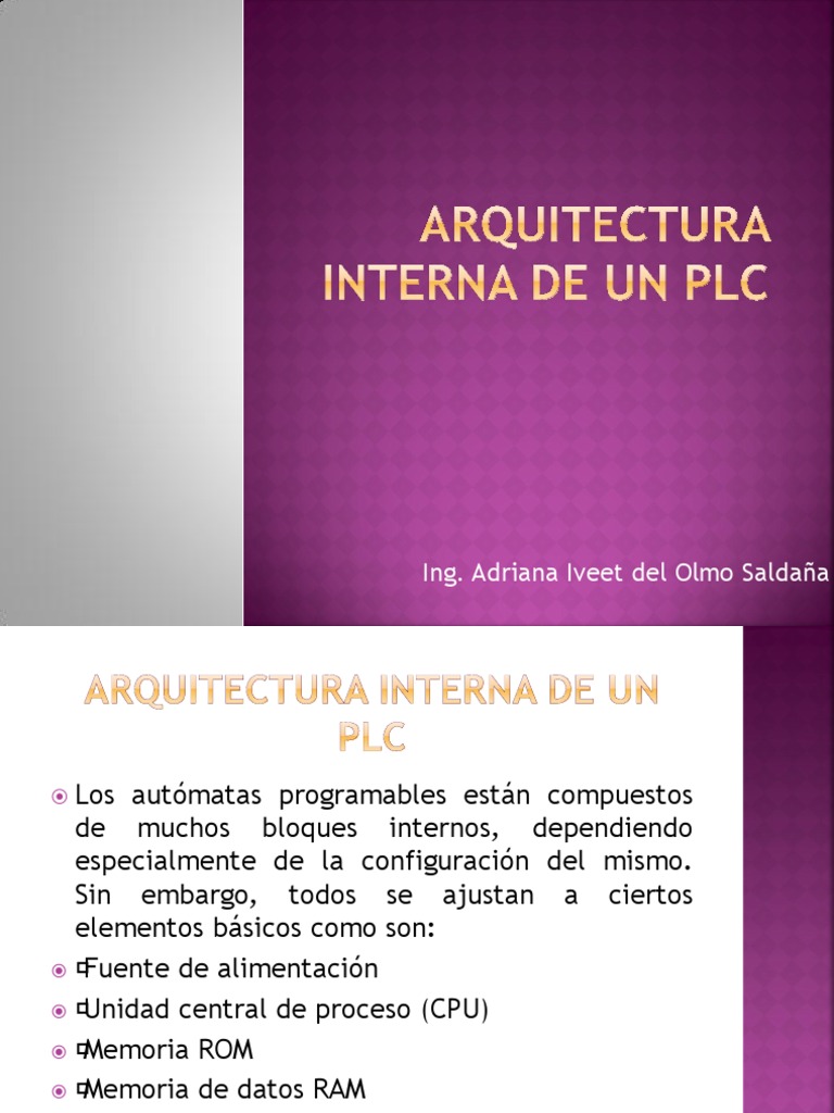 Arquitectura Interna de Un PLC | PDF | Controlador lógico programable | Programa de computadora