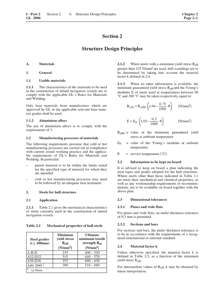 Section 2 Structure Design Principles: Eh Eh0 | PDF | Structural Steel ...