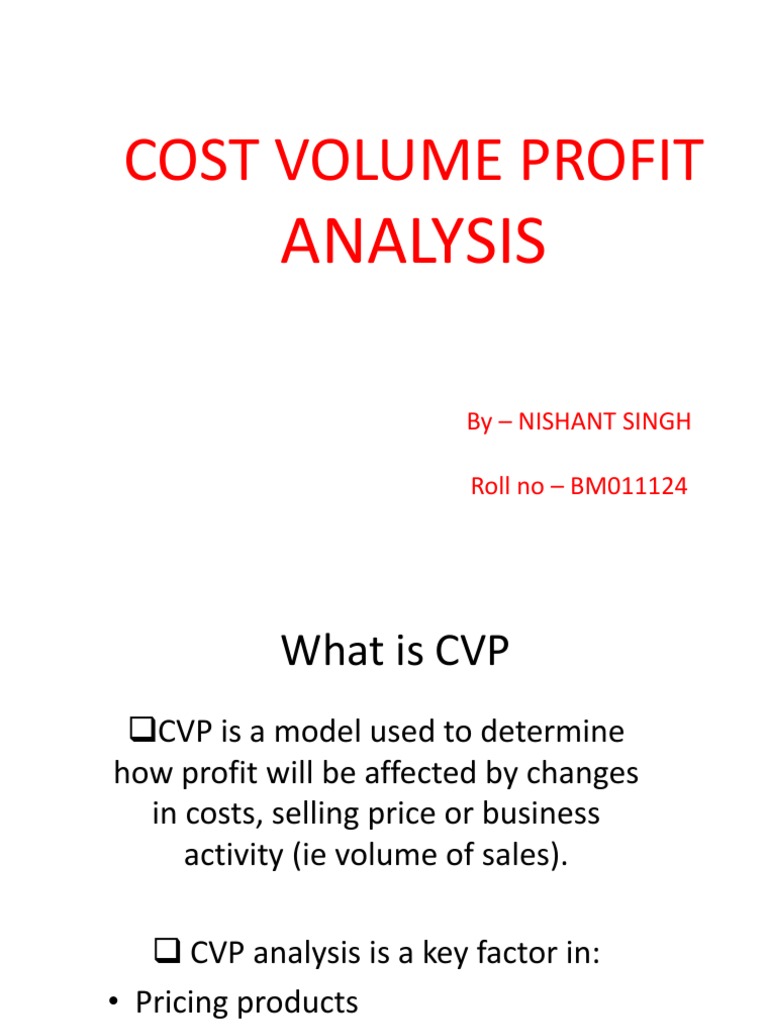 Cost Volume Profit: Analysis | PDF | Business