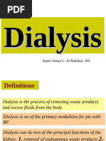 Hemodialysis and Peritoneal Dialysis Overview | PDF | Dialysis ...