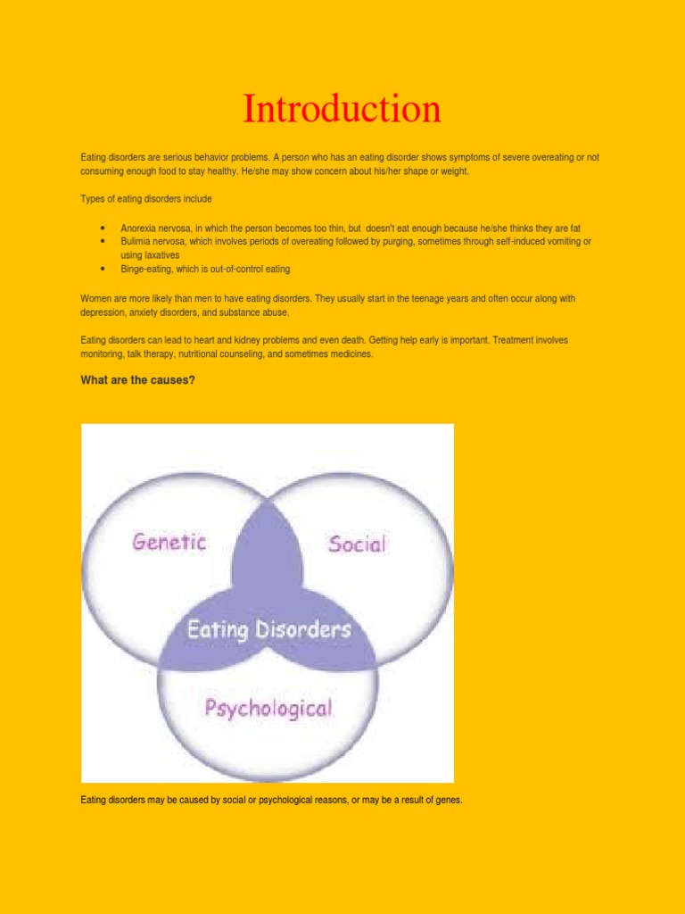 Introduction | PDF | Eating Disorder | Anorexia Nervosa