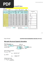 Socketed Steel H and Bored Pile Calculation | PDF | Deep Foundation ...