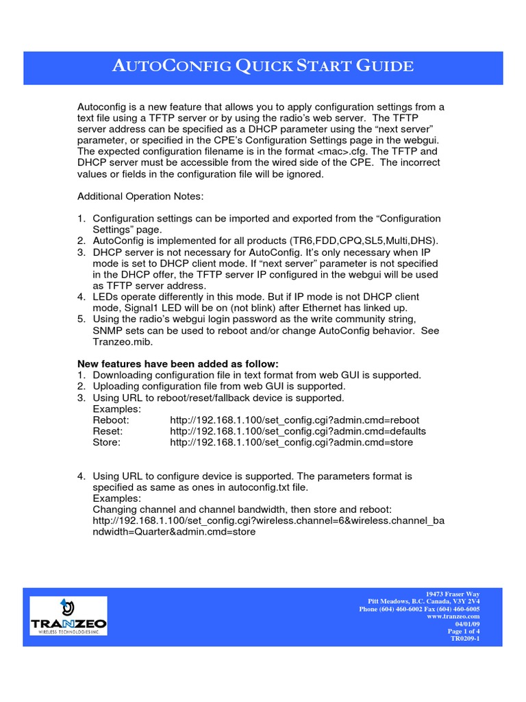 Autoconfig Quick Start Pdf Download Free Pdf Ip Address System