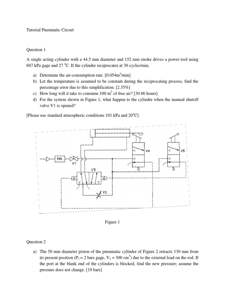 Tutorial Pneumatic Circuit | PDF | Cylinder (Engine) | Pressure