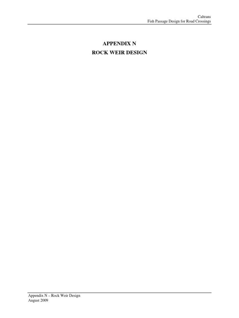 Rock Weir Design Guide | PDF | Civil Engineering | Science