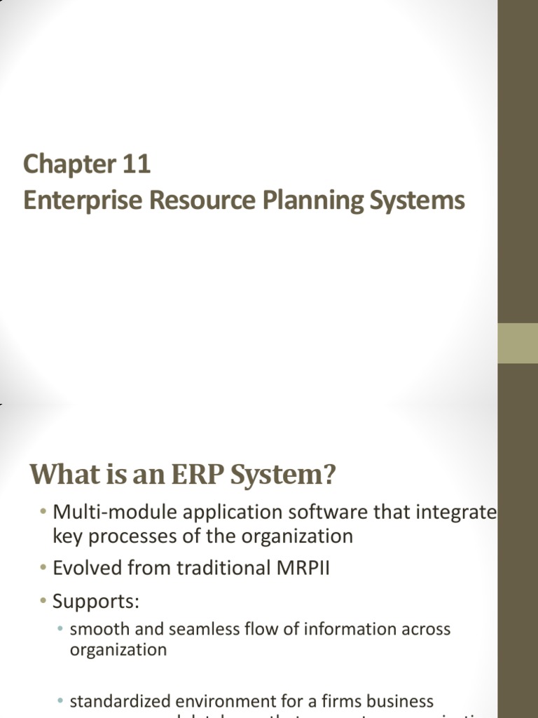 Enterprise Resource Planning Systems | PDF | Data Warehouse ...
