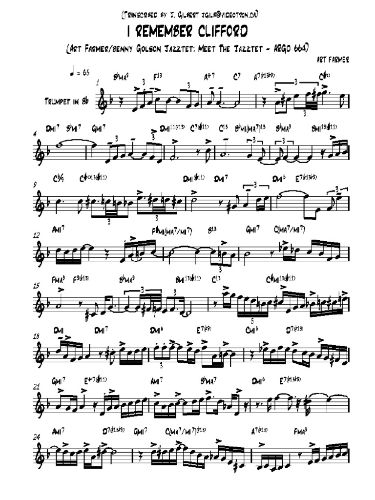 Art Farmer - I Remember Clifford | PDF