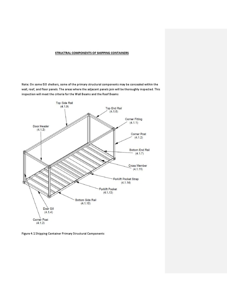 Structral Components of Shipping Containers | PDF | Containerization ...