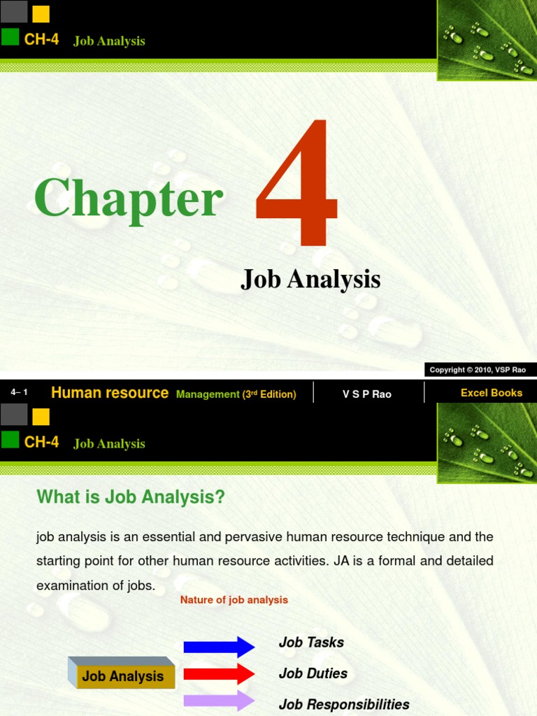 CH 04-Job Analysis | PDF | Systems Psychology | Employment