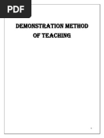 Demonstration Method of Teaching | PDF | Lesson Plan | Teachers