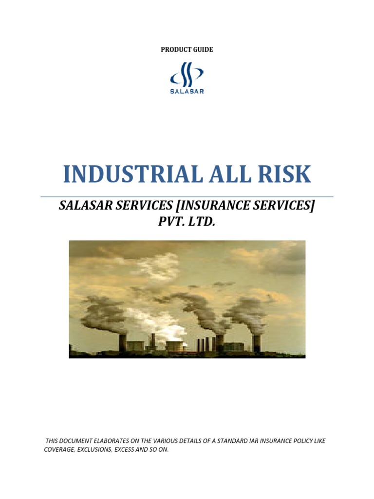 Induatrial All Risk (IAR) Policy - Salasar Services (Insurance Brokers ...