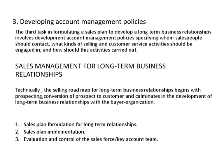 Account Management Policies for Sales | PDF