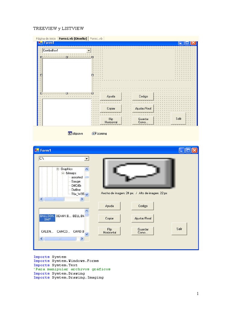 Treeview y Listview | PDF | Archivo de computadora | Programación de ...