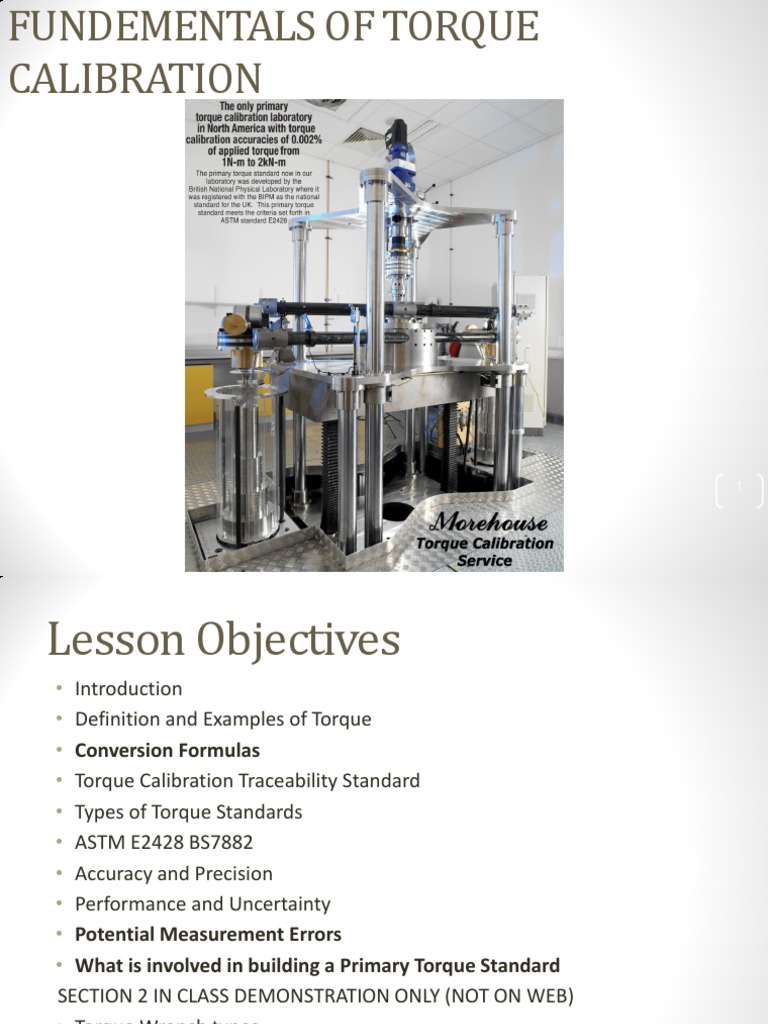 Torque Calibration Fundamentals | PDF | Calibration | Accuracy And ...