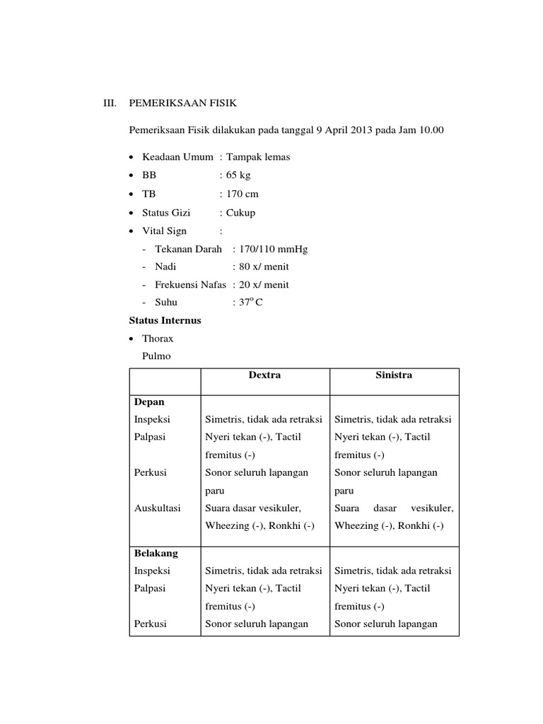 Status Neurologi Stroke | PDF