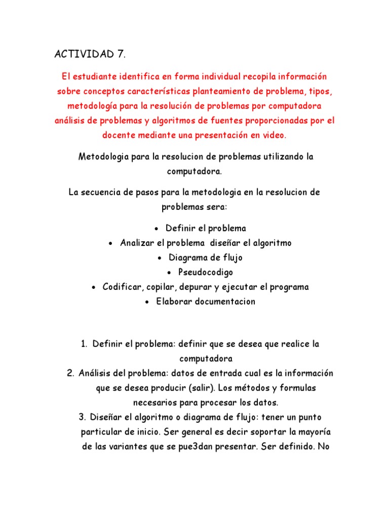 Actividad 7 | PDF | Programa de computadora | Programación