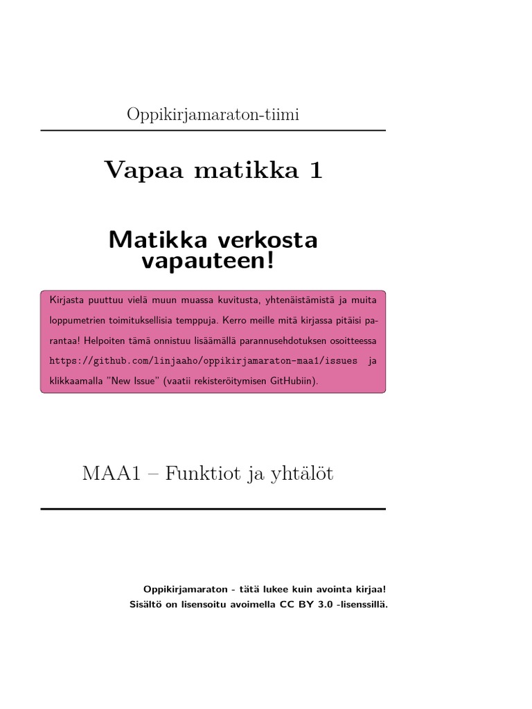 Vapaa Matikka | PDF
