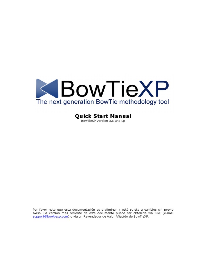 BowTieXP 3.6 and Up Quick Start Manual (Es) PDF | PDF | Point and Click | Ventana (informática)