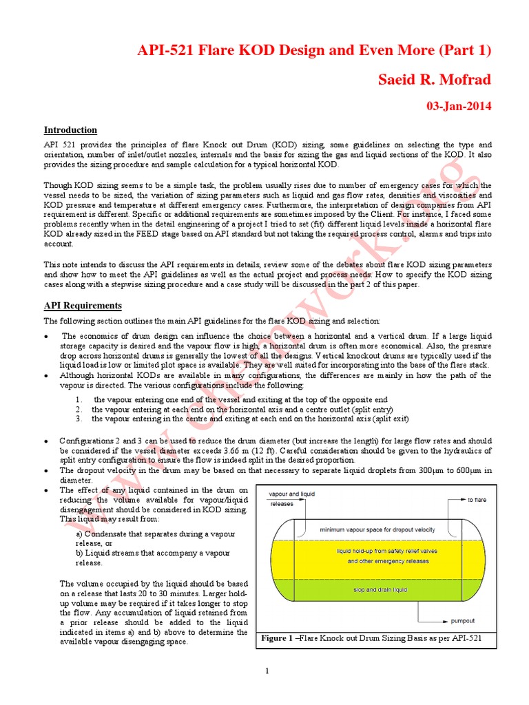 API-521 Flare KOD Design and Even More - Part 1 | PDF | Pump | Hvac