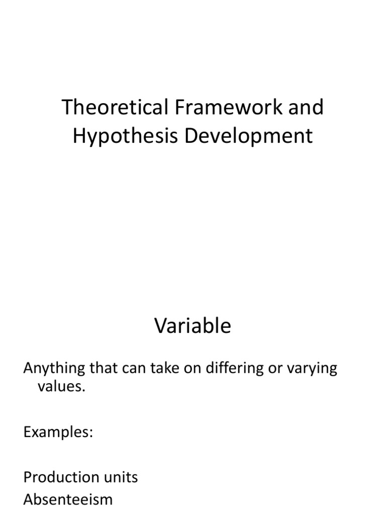 Theoretical Framework and Hypothesis Development | Download Free PDF | Null Hypothesis | Theory