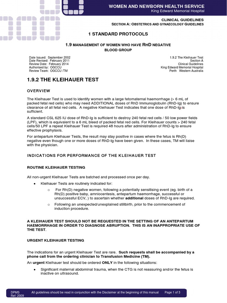 Kleihauer Test | Human Pregnancy | Tissue (Biology)